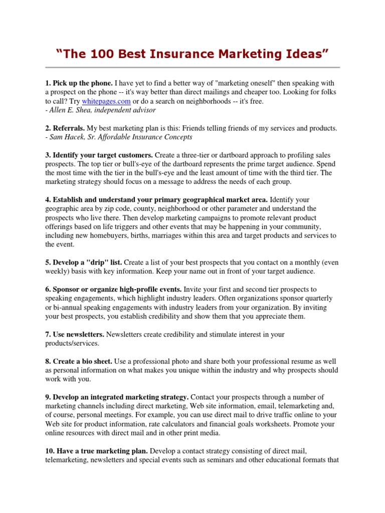 Marketing and Sales Tips | PDF | Direct Marketing | Sales