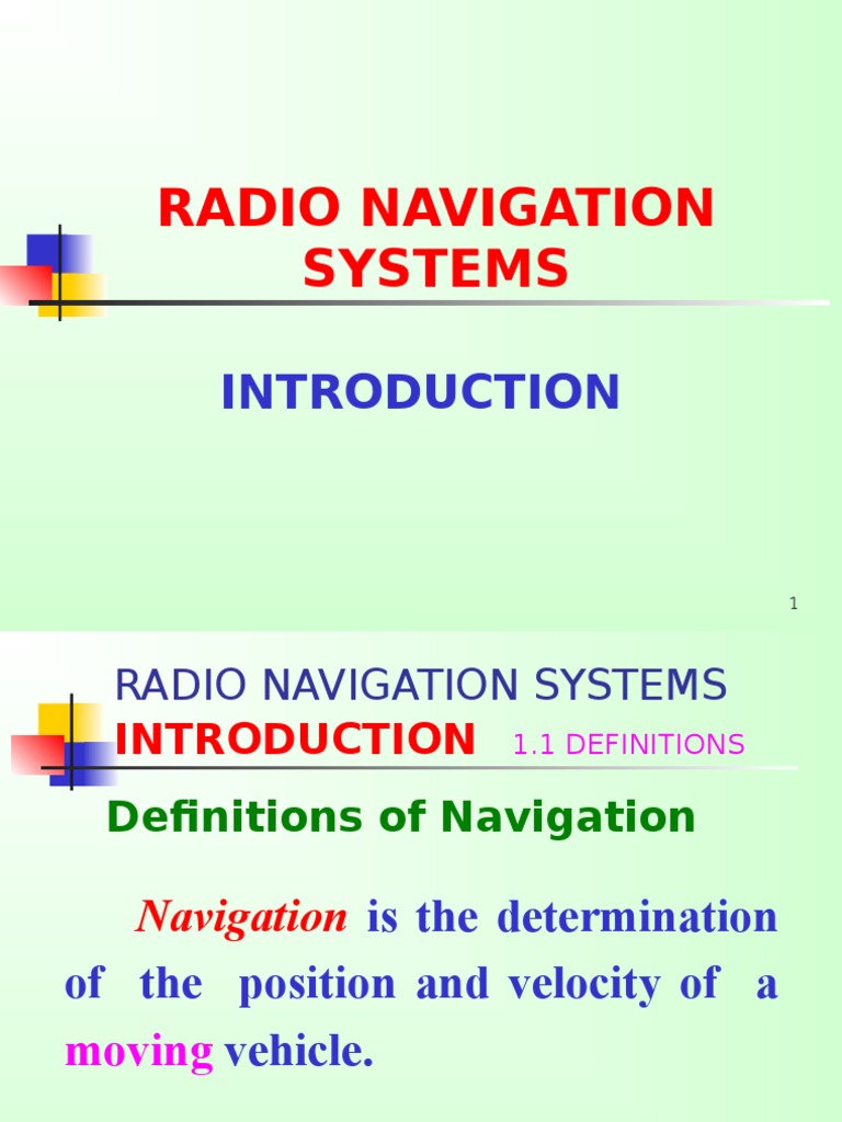 Radio Navigation Systems | PDF | Navigation | Wireless