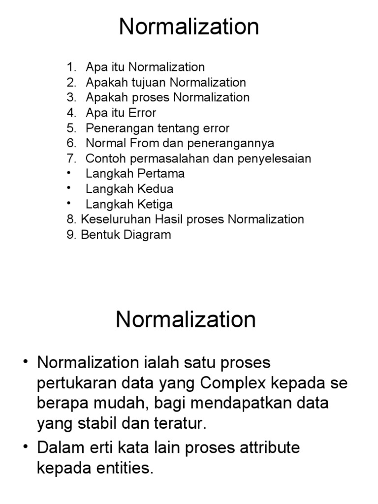 Normalization Le4 | PDF