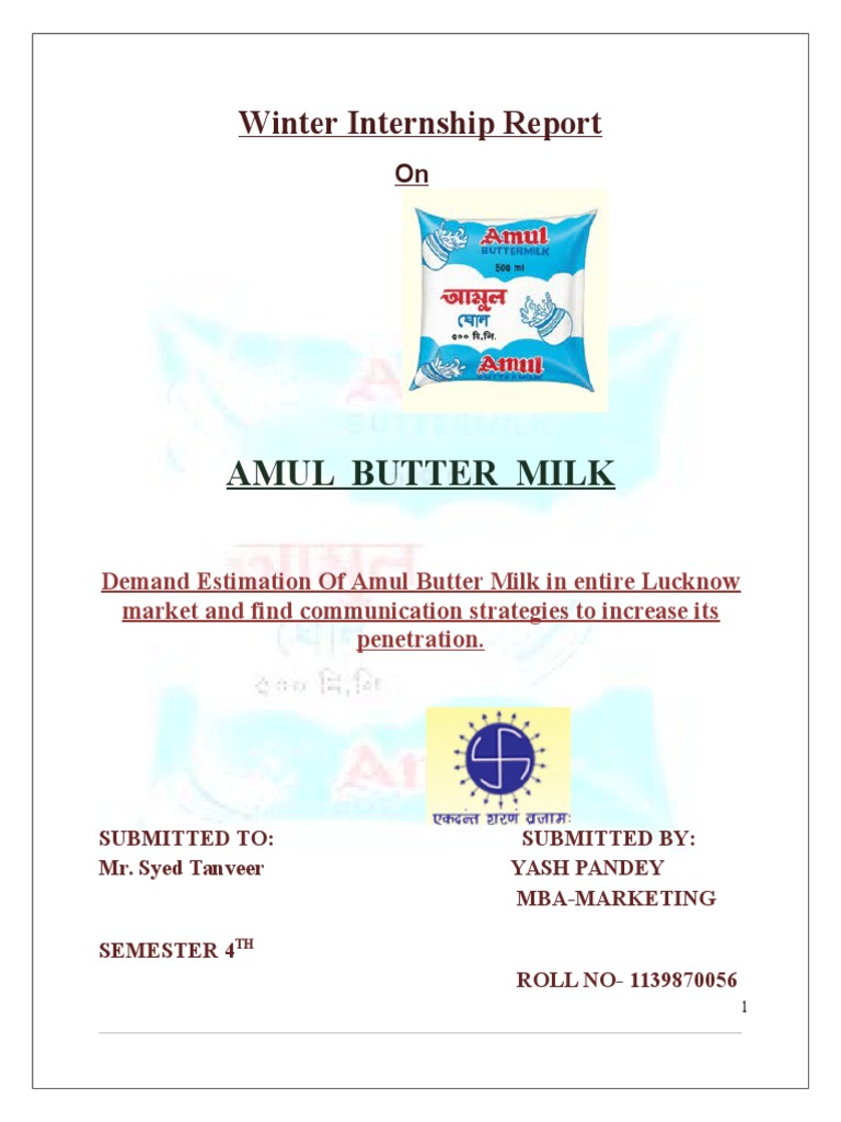 Amul Butter Milk | PDF | Curry | Strategic Management