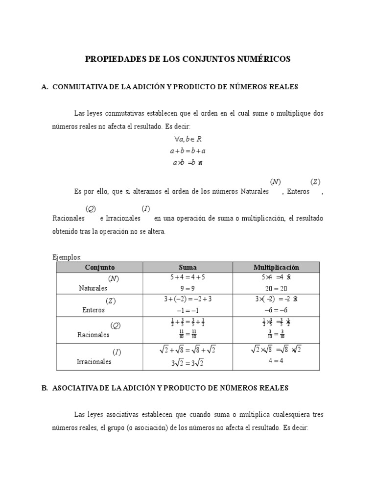 Propiedades de Los Conjuntos Numéricos | Número racional | Multiplicación
