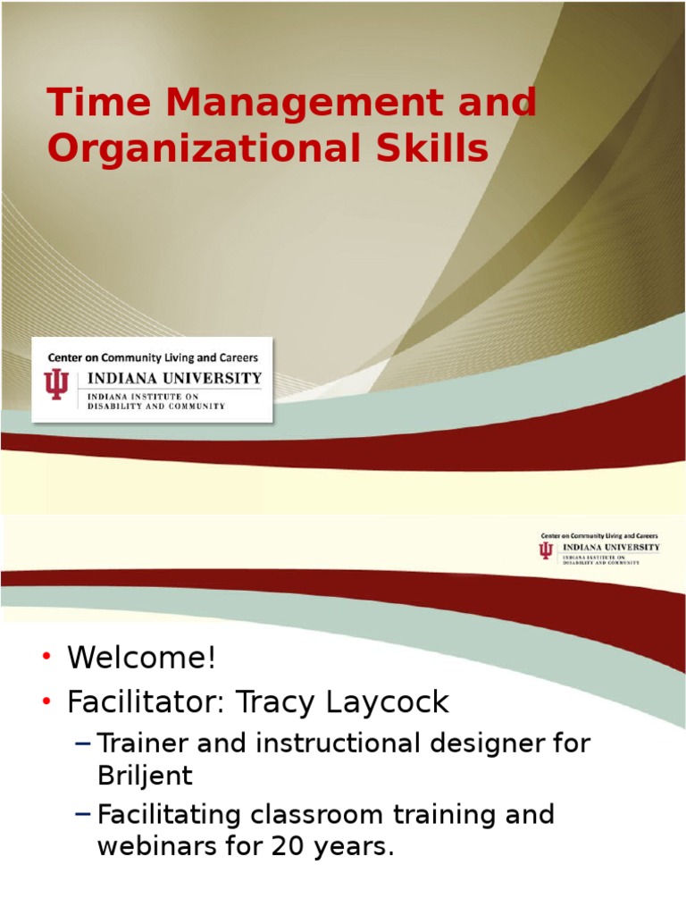 Time Management & Organizational Skills | PDF | Time Management ...