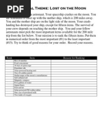 Moon Landing Team Building Exercise | PDF | Moon | Moon Landing