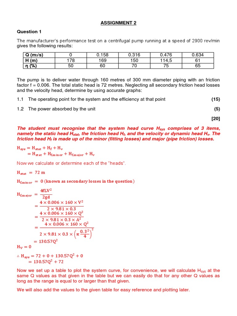 FMA3601 Assignment 2 Memo | PDF | Volume | Friction