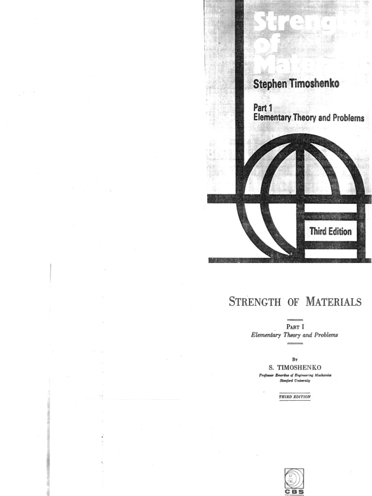 Strength of Material Part 1 by Timoshenko | PDF