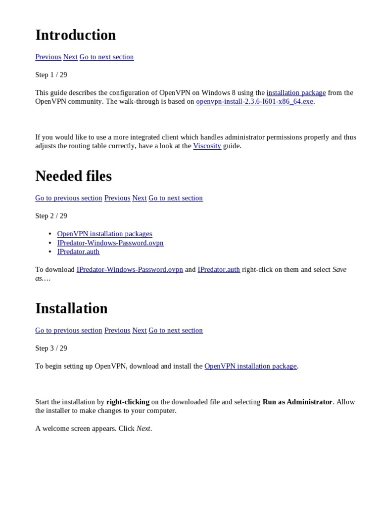 IPredator - Setting Up OpenVPN On Windows 8 PDF | PDF | Proxy Server | Password