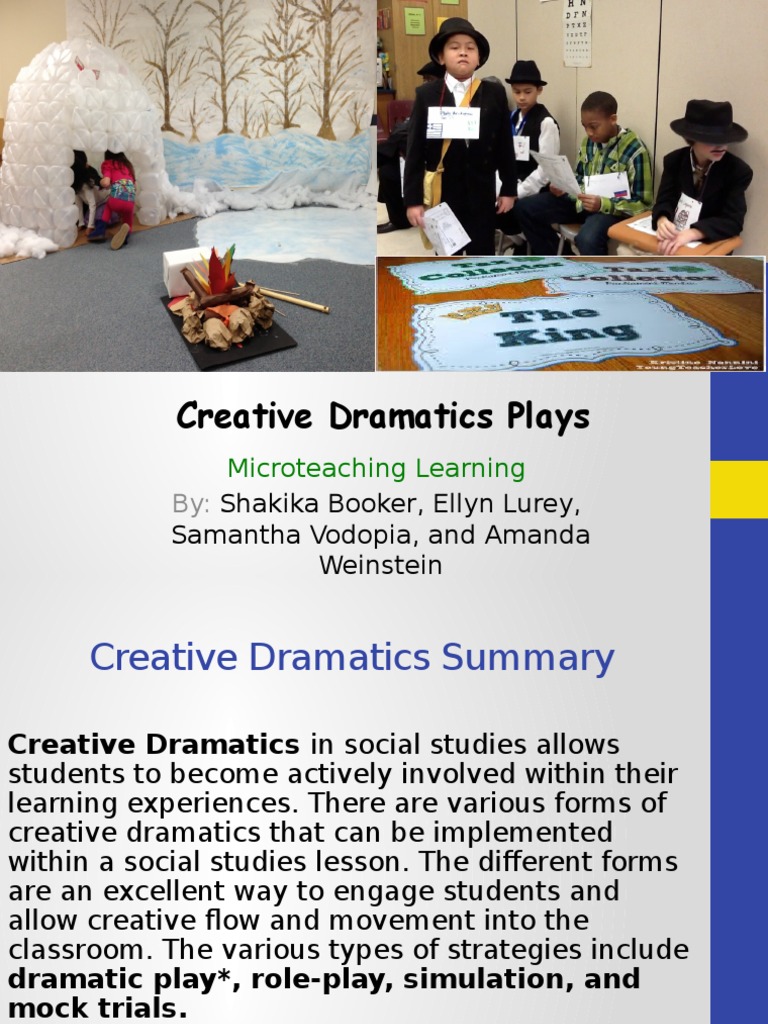 Creative Dramatic Play Microteaching | PDF | Civics | Simulation