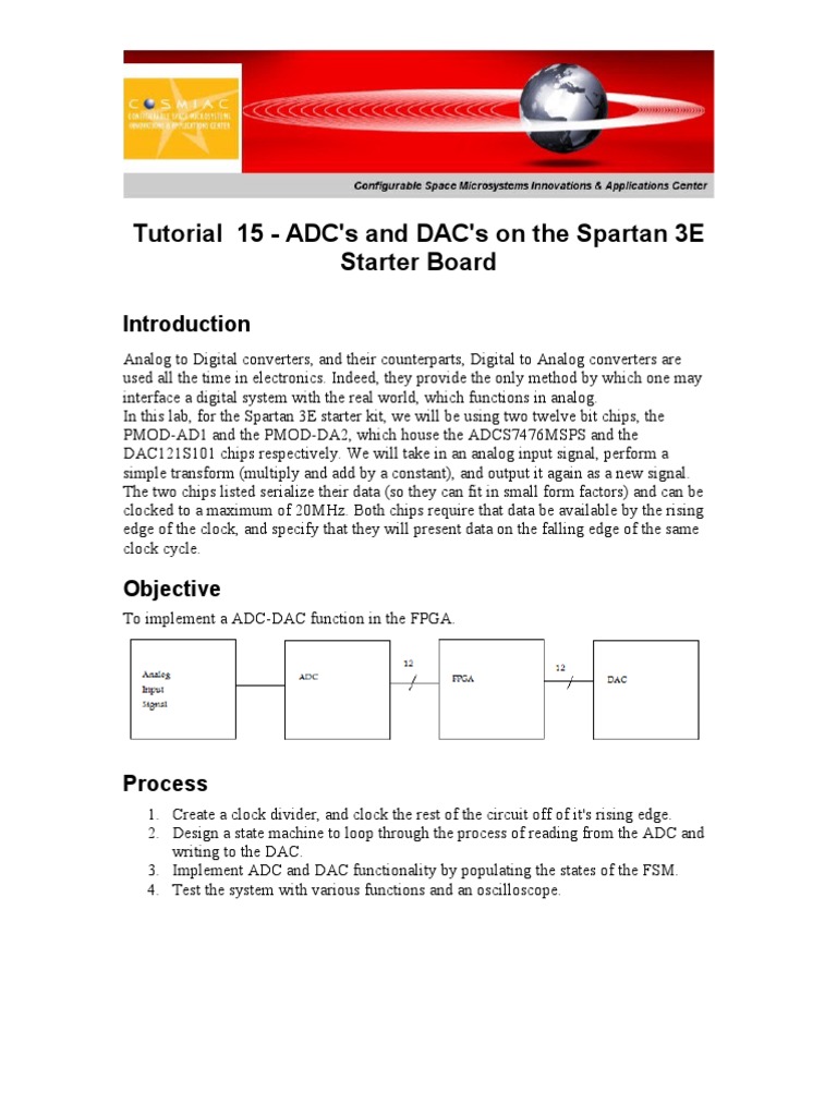 Tutorial 15 - ADC's and DAC's On | PDF