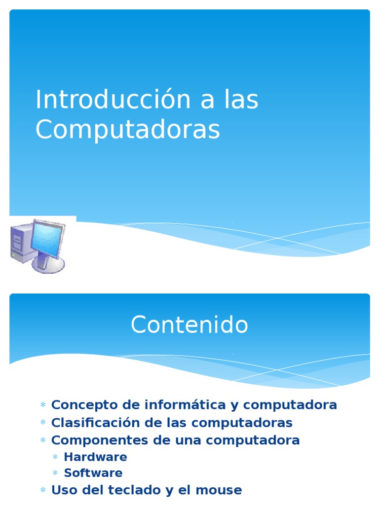 Introducción a Las Computadoras (Presentación) | Hardware de la ...