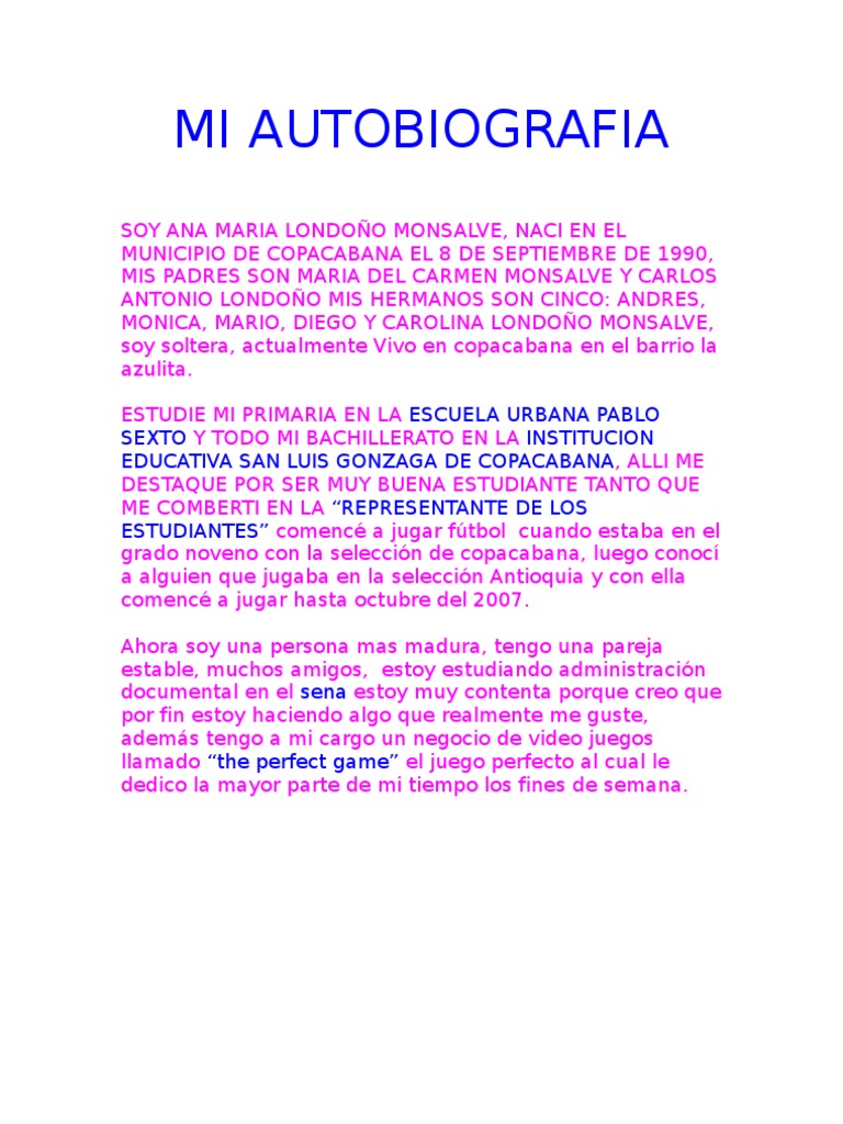 Mi Autobiografia | PDF