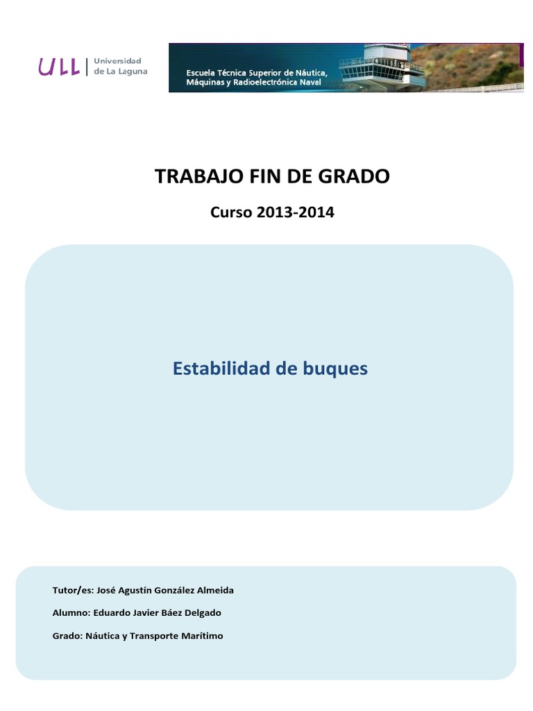 Estabilidad de Buques | PDF | Cálculo | Buques