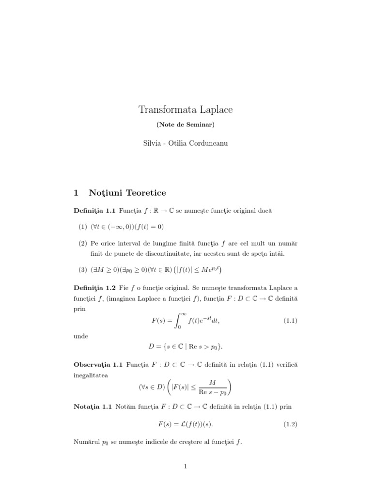 Transformata Laplace | PDF