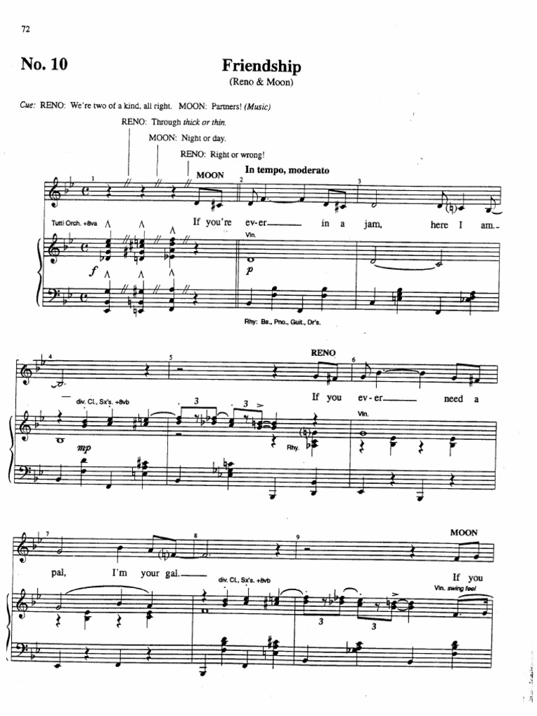 Friendship Sheet Music | PDF