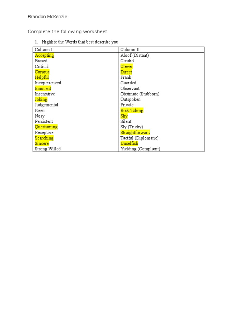 Johari Window | PDF | Games & Activities