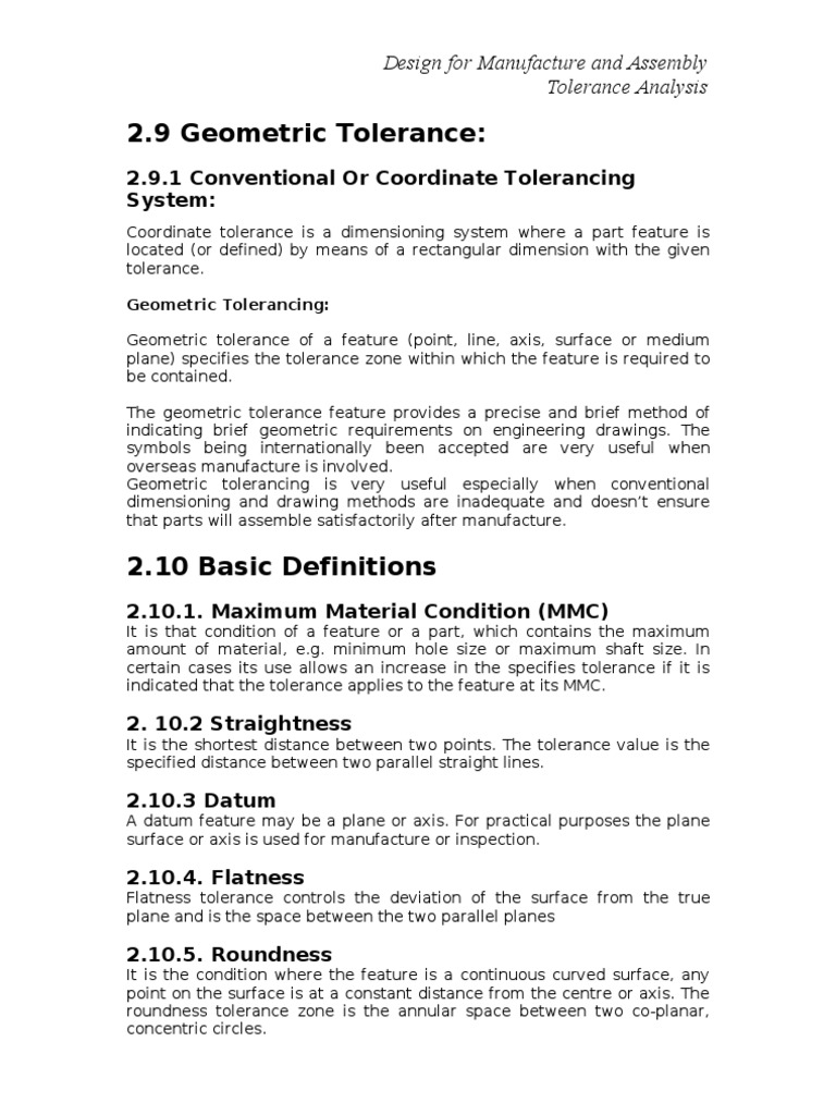 Geometric Tolerance and Analysis Guide | PDF | Engineering Tolerance ...