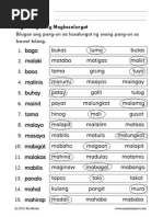 Magkasalungat Magkasing Kahulugan Worksheet | PDF