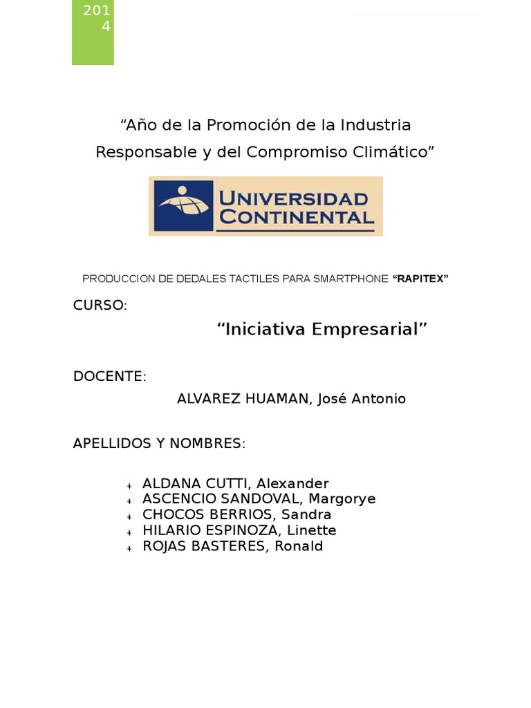 Proyecto Rapitex | PDF | Producto (Negocio) | Calidad (comercial)