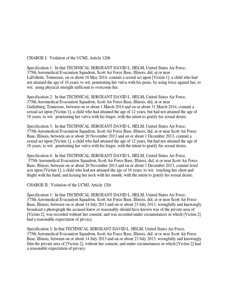 Charging Documents For David Helm | PDF | Justice | Crime & Violence