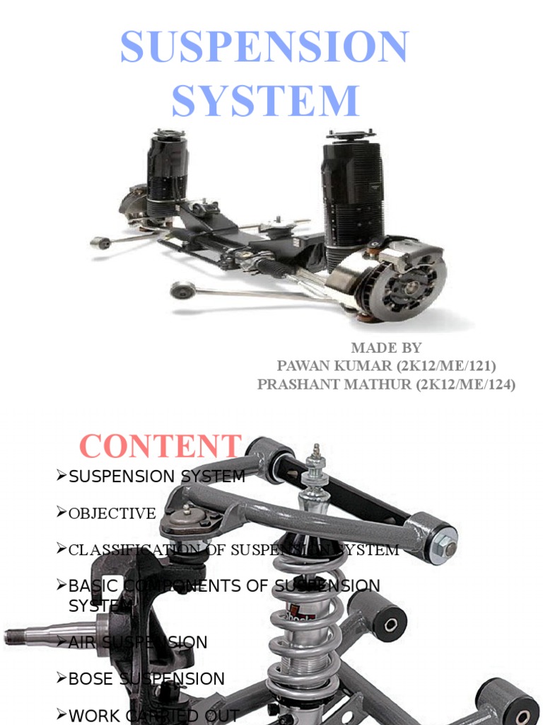 Overview of Suspension Systems | PDF | Suspension (Vehicle) | Machines