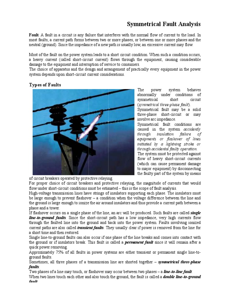 Symmetrical Fault Analysis | PDF | Alternating Current | Transformer
