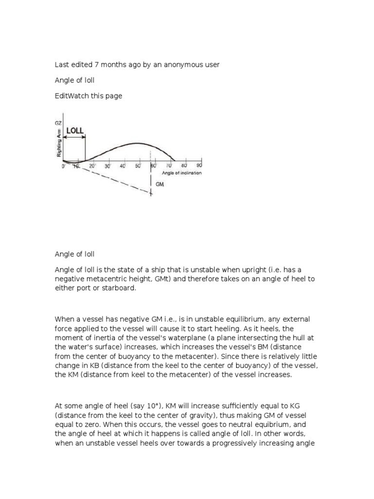 Angle of Lol | PDF | Classical Mechanics | Ships