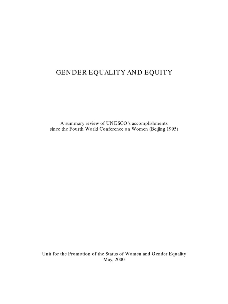 Gender Equality | PDF | Gender Mainstreaming | Gender