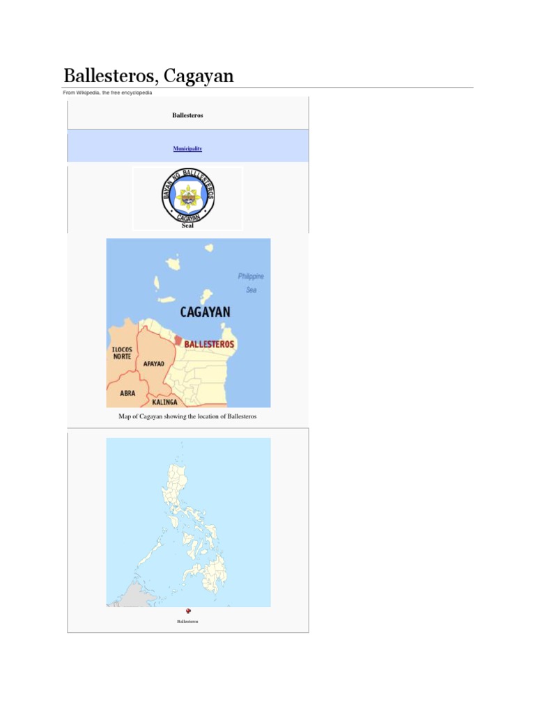 Overview of Ballesteros, Cagayan | PDF