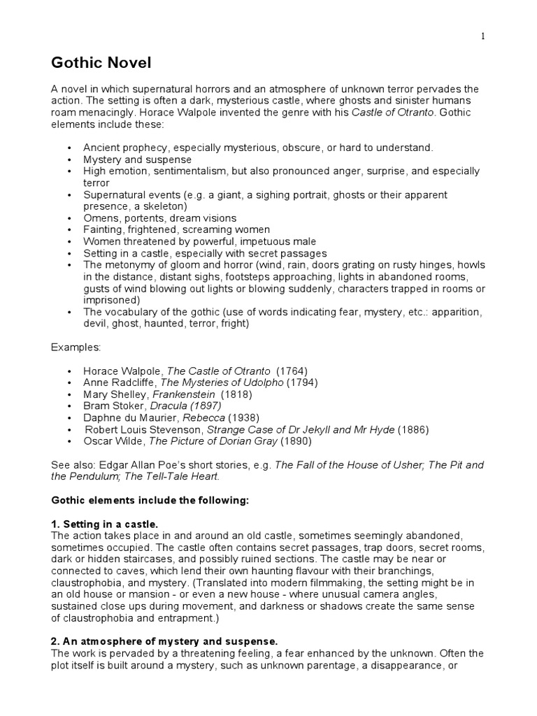 Gothic Novel | PDF | Gothic Fiction | Ghosts