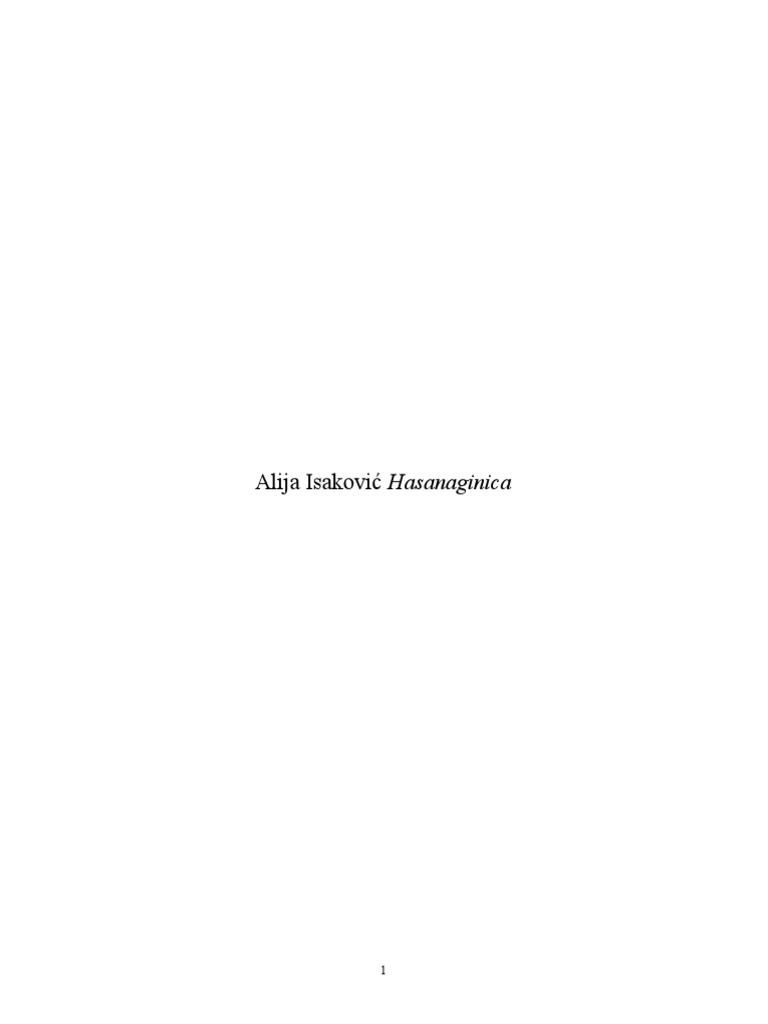 Alija Isakovic - Hasanaginica | PDF