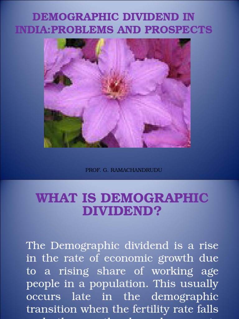 Demographic Dividend | PDF | Economic Growth | Economics