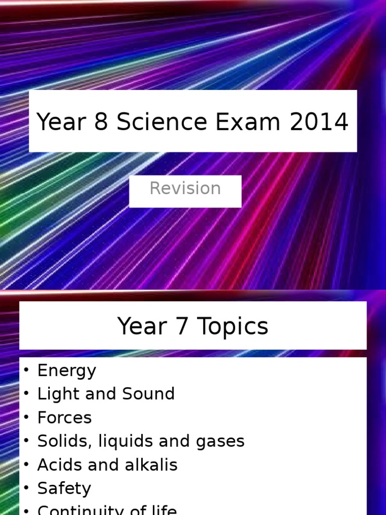 Year 8 Science Exam 2014 | PDF | Mass | Sound
