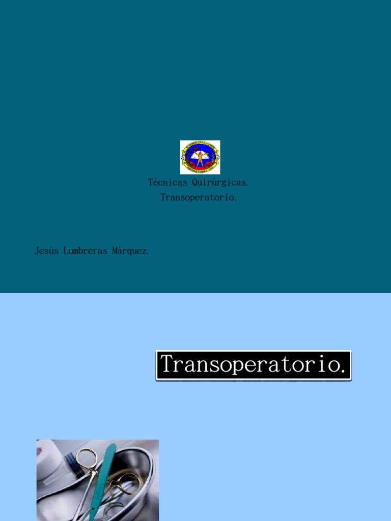 Transoperatorio | PDF | Artería | Paro cardíaco