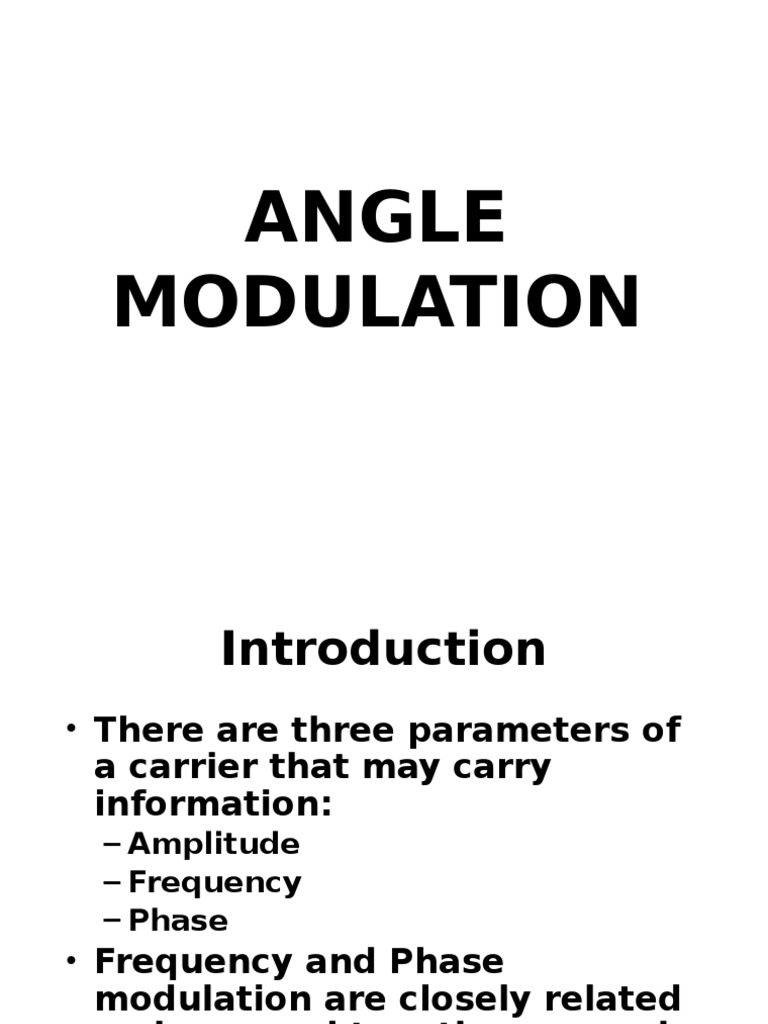 Angle Modulation - by Blake | PDF | Frequency Modulation | Modulation