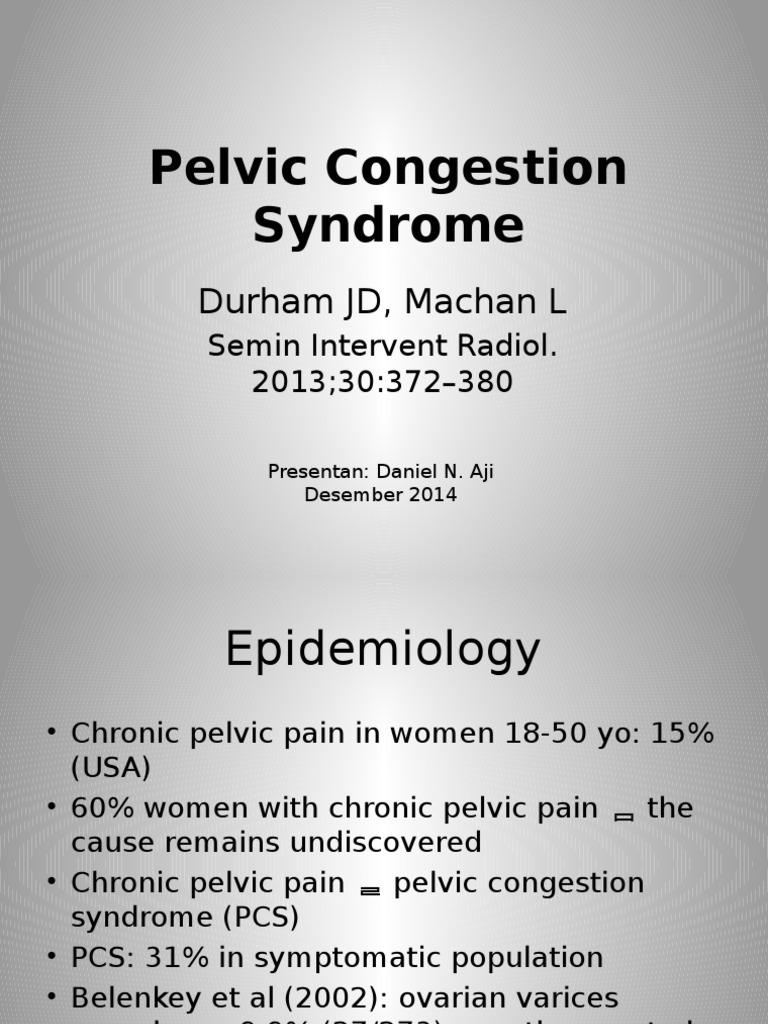 Pelvic Congestion Syndrome Pdf Varicose Veins Vein