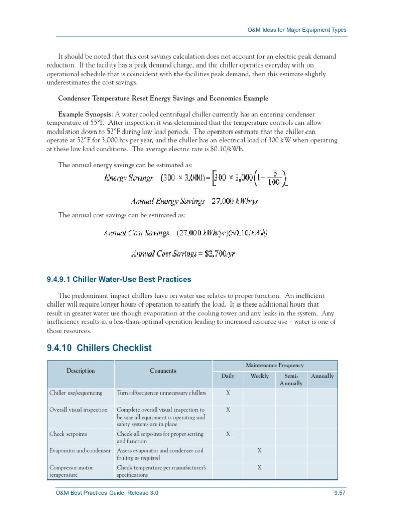 Chiller Checklist | PDF | Building | Engineering Thermodynamics