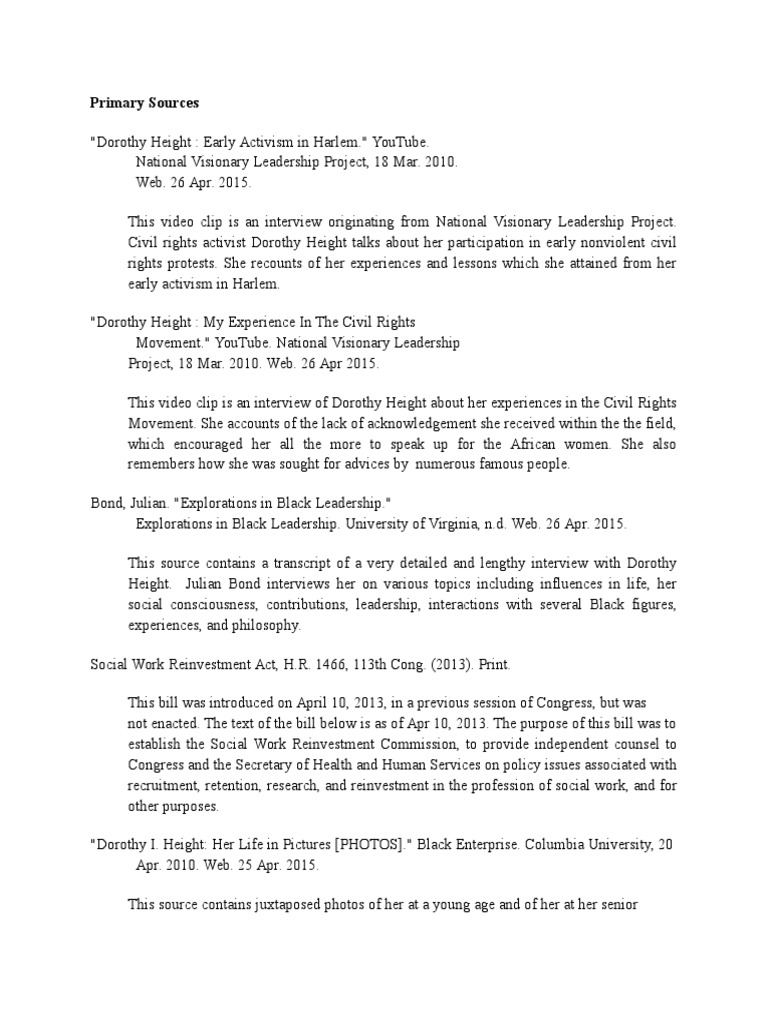 Annotated Bibliography | African American Civil Rights Movement (1954 ...