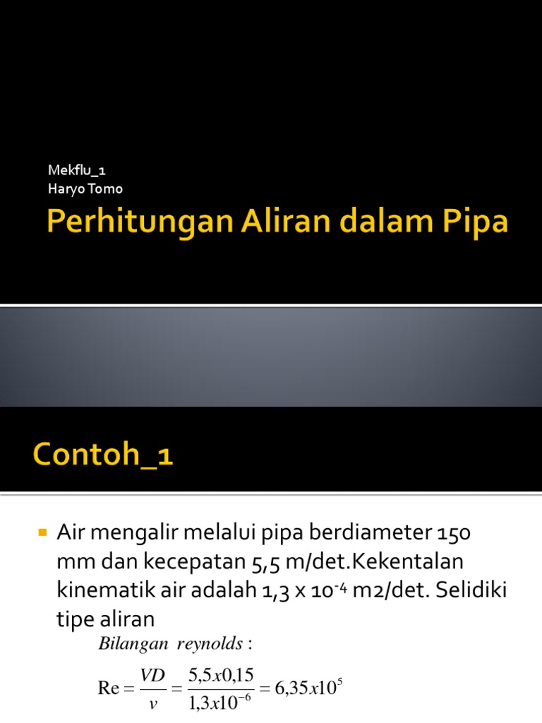 Slide07 Aliran Dalam Pipa | PDF