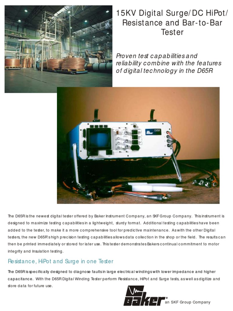 Baker d65r HIPOT | PDF | Voltage | Inductor