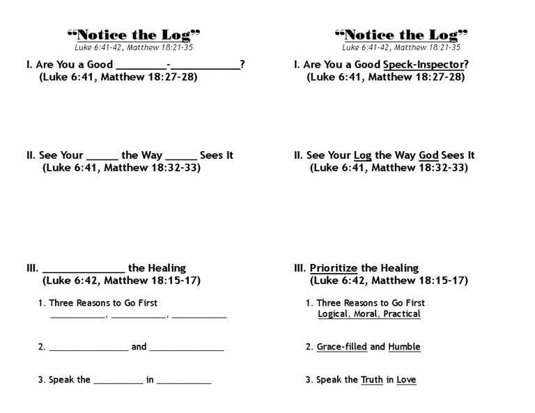 Notice The Log | PDF