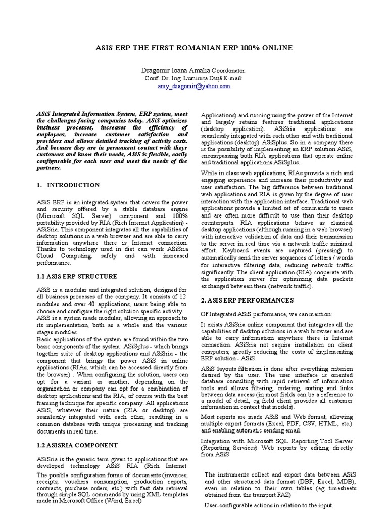 ASIS RIA Article Eng | PDF | Rich Internet Application | Enterprise ...