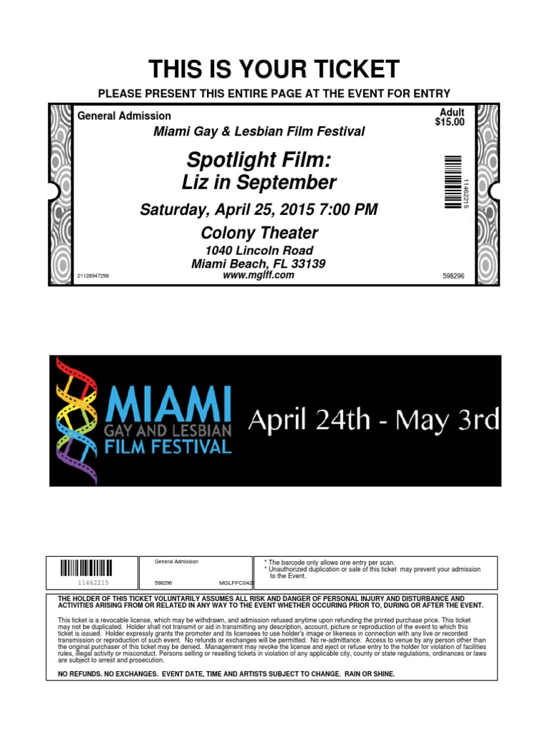 This Is Your Ticket: Spotlight Film | PDF | Ticket (Admission) | Social ...