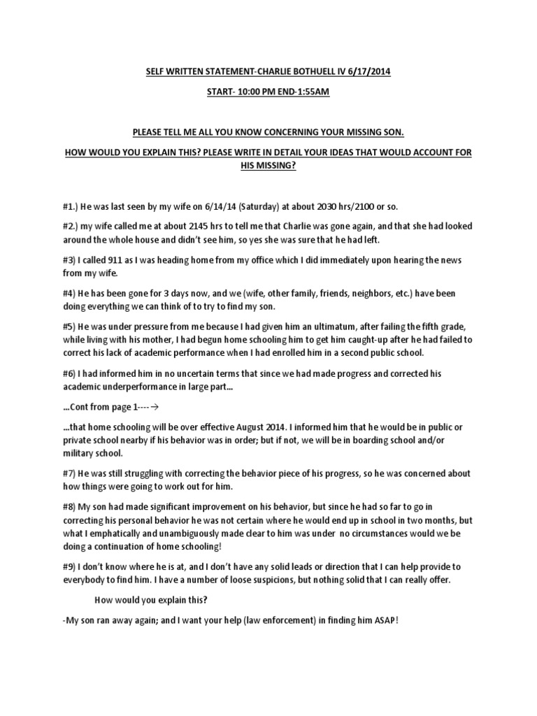 Statements From Charlie Bothuell IV & Monique Dillard-Bothuell | PDF ...
