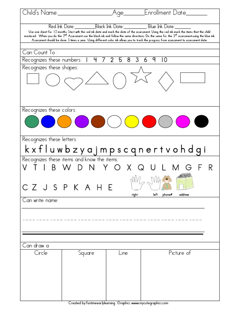 Child Progress Assessment Tracker | PDF | Graphic Design
