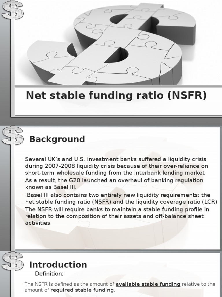 Net Stable Funding Ratio (NSFR) | PDF | Basel Iii | Market Liquidity