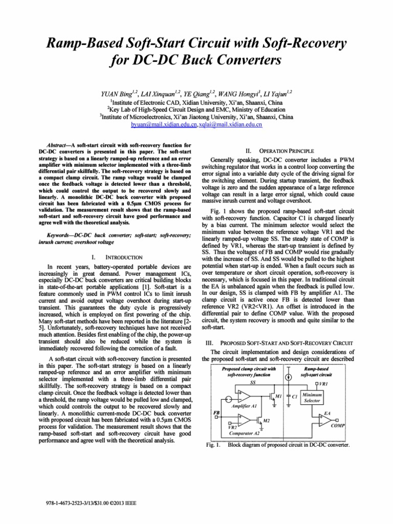 Soft Start Circuit For Buck Converters | PDF | Amplifier | Electronic ...