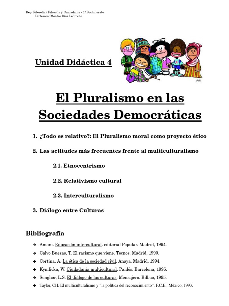 El Pluralismo en Las Sociedades Democráticas | PDF | Relativismo | Justicia