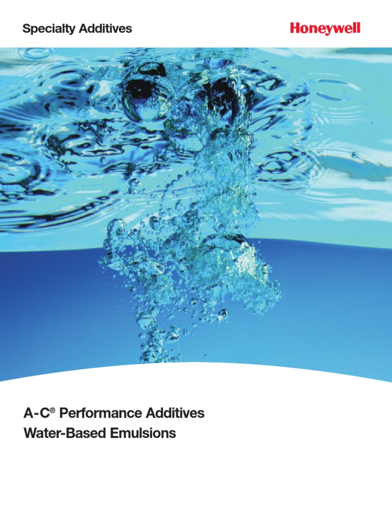 Honeywell Performance Additives Water Based Emulsions Brochure PDF ...