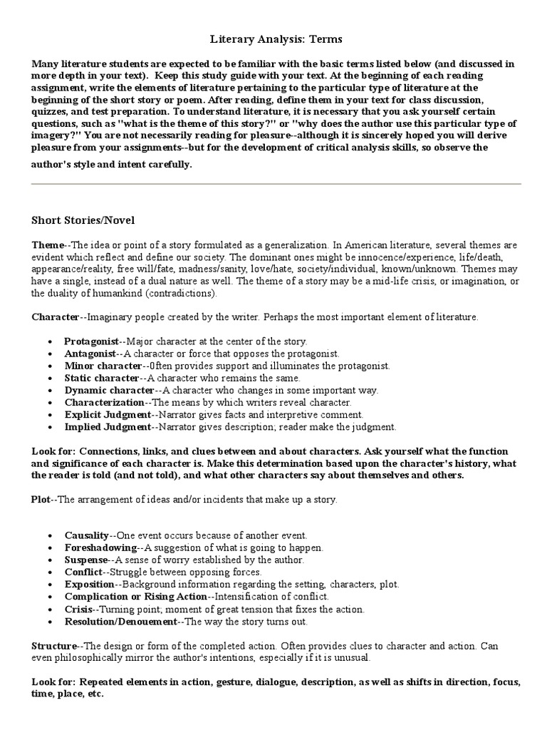 Literary Analysis | PDF | Poetry | Narration