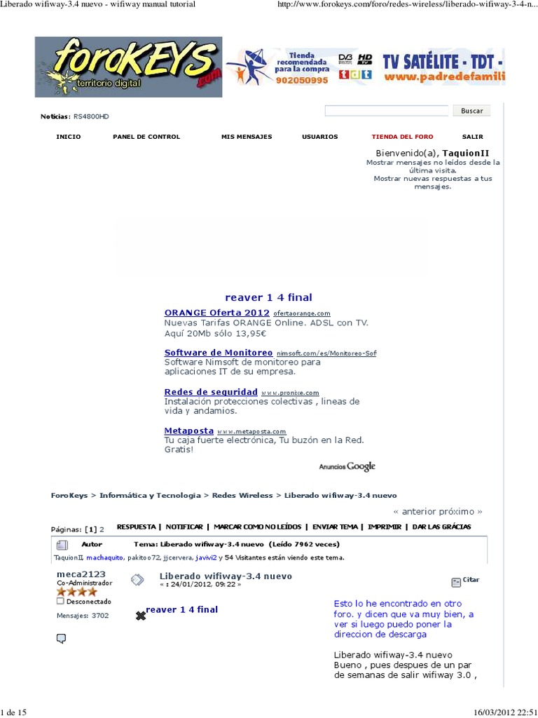 Liberado Wifiway-3.4 Nuevo - Wifiway Manual Tutorial | PDF | Punto de ...