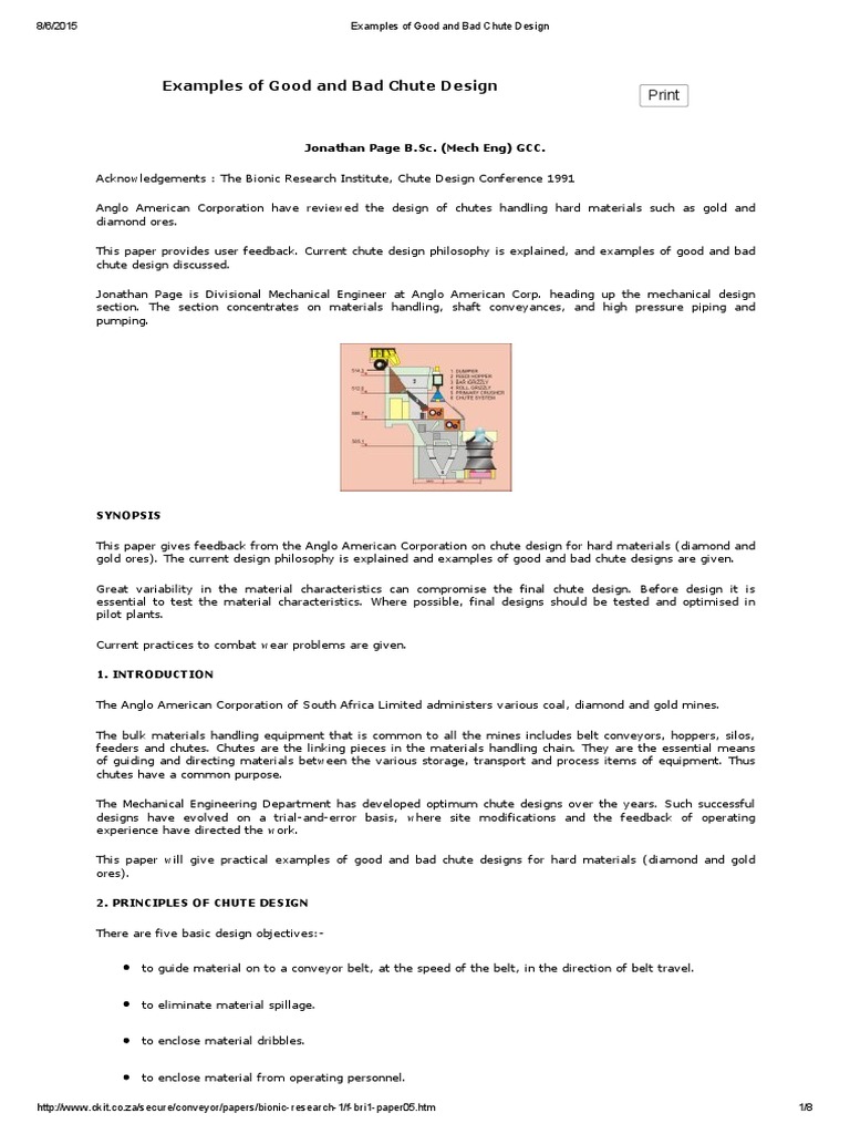 Chute Design for Hard Materials | PDF | Belt (Mechanical) | Structural ...